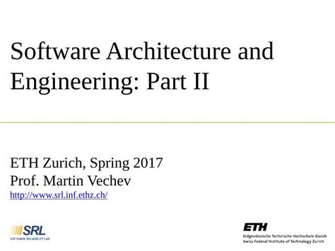 Pdf Software Architecture And Engineering Part Ii · Project Alias Analysis Relational