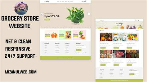 Resposive Multipage Grocery Store Website Design Html Css Sass Javascript Youtube