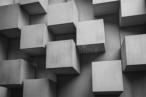 Volumetric Cubes Create A Striking Modern Wallpaper Design Generative Ai Stock Illustration