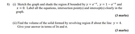 Solved I Sketch The Graph And Shade The Region R Chegg