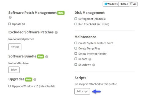 ejecutar scripts automáticamente con un perfil de automatización de ti