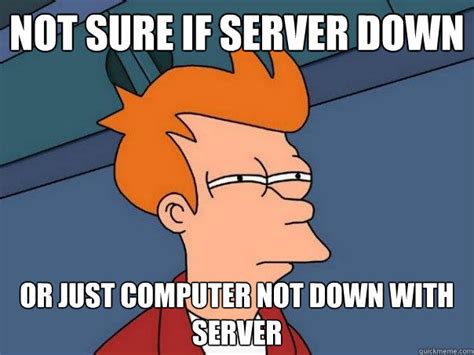 Not Sure If Server Down Or Just Computer Not Down With Server