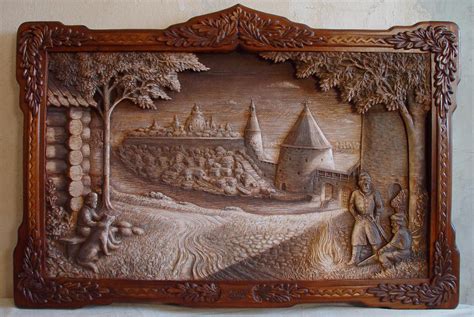 Художественная горельефная резьба по дереву Вячеслав Румянцев Псков Россия Wood Carving