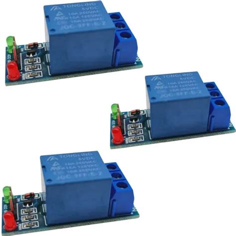 3x módulo relé 1 canal 5v 10a arduino automação raspberry pi mercadolivre
