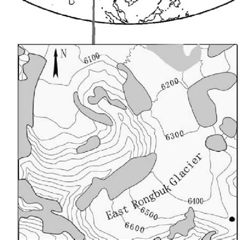 Location Map Of Sampling Site At Mt Qomolangma Download Scientific Diagram