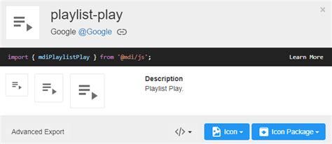Mdi Playlist Play Issue Templarian Materialdesign Github