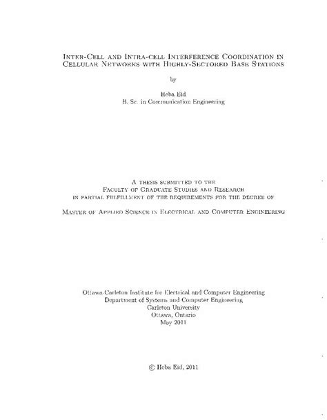 Pdf Inter Cell And Intra Cell Interference Coordination In · 4 9 Problem Formulation