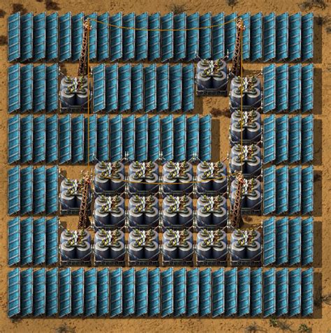 Simple Tileable 21 25 Solar Array With Medium Poles R Factorio