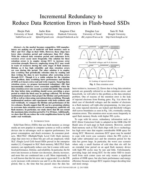 Pdf Incremental Redundancy To Reduce Data Retention Errors In Flash