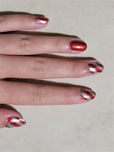 Candy Cane Mani Rredditlaqueristas