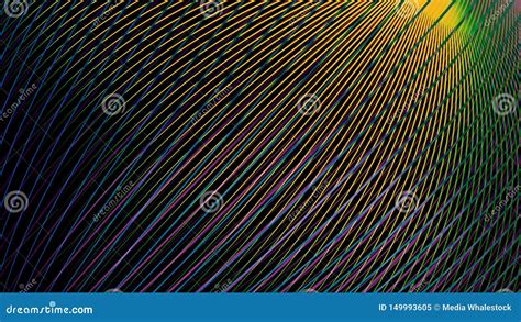 Abstract Colorful Background With Gradient Narrow Lines Seamless Loop Animation Crossed