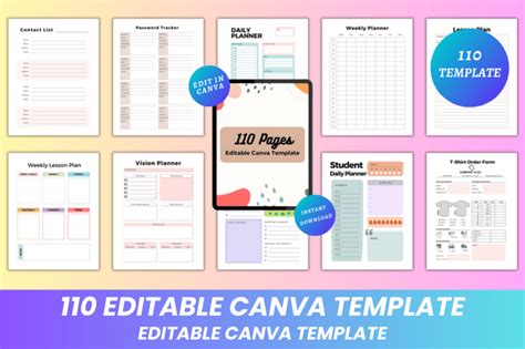 1 110 Editable Canva Template Designs Graphics