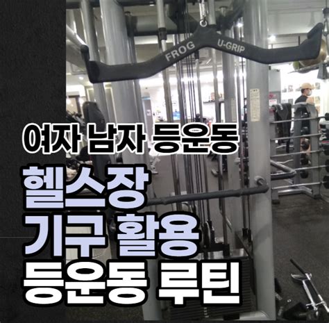 여자 남자 등운동 루틴 헬스장 등운동 머신 기구 이용하기 네이버 블로그