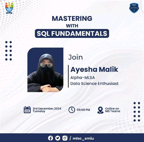 Mlsa Microsoftlearn Sql Datapower Mlscsmiu Learningjourney Hafiz Owais Ahmed