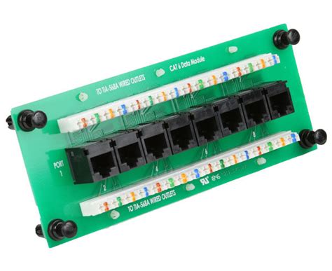Cat6 Network 8 Port Data Module 110 Style Idc Terminals — Primus Cable
