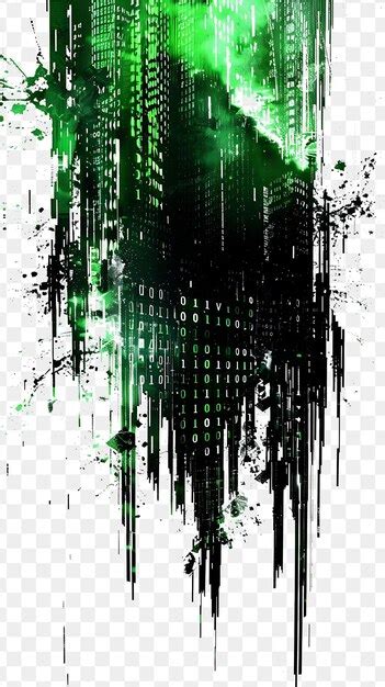 Hacker Code Glitch With Binary Code Abstract Shapes And Glit Texture Effect Fx Film Bg Collage
