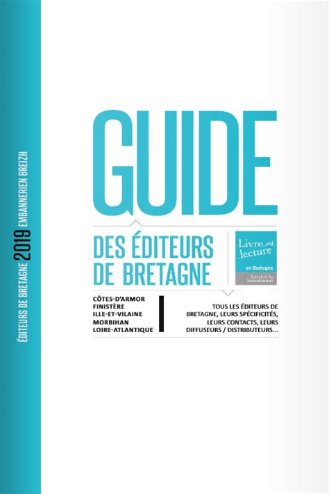 Publication Guide Des éditeurs De Bretagne 2019 Livre Et Lecture En Bretagne Fill