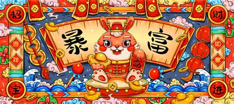 国潮举元宝和铜钱的财神龙元素 春节 节日素材 设计模板 汇图网www huitu