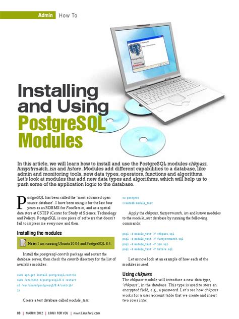 Postgresql Modules Chkpass Hstore Fuzzystrmatch Isn Tutorial Pdf