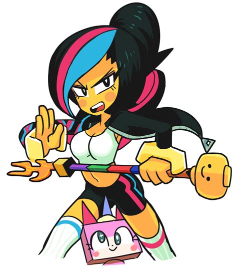 Safebooru 2girls Black Hair Blush Breasts Cleavage Gashi Gashi Lego