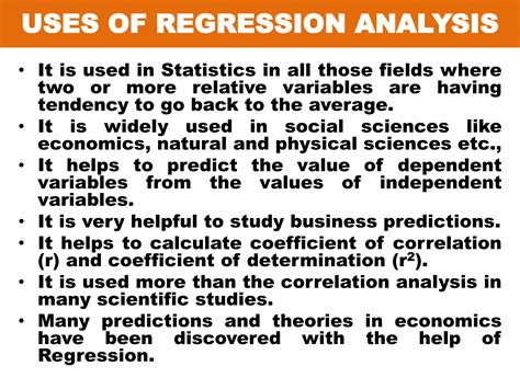 Regression Analysis Economic Statisticsppt