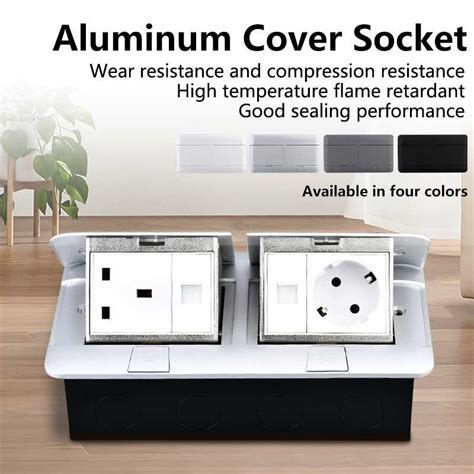 Floor Socket Embedded Pop Up Outlets Na May Usb Charging Hdmi Rj45 Para Sa Kitchen Desktop 220v