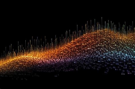 Premium AI Image Harmonic Particle Symphony Musical Wave Of Particles Illustrating The Beauty
