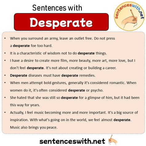 Sentences With Desperate Sentences About Desperate In English