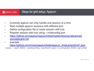 Parallel Testing With Appium Pptx
