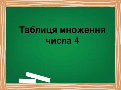 Математика Презентація Таблиця множення числа 4