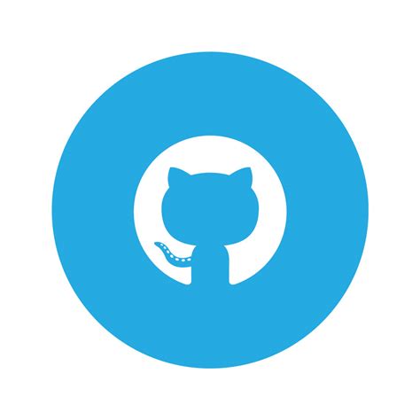 Free High Quality Skyblue Background Circle Github Icon For Creative Design