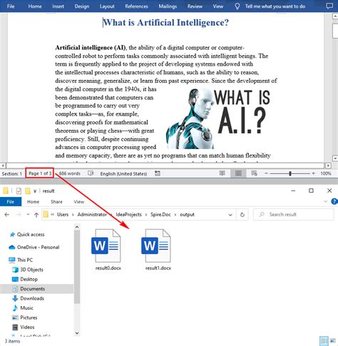 Java Split Word Documents