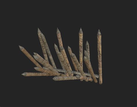 Artstation Wooden Spike Barricade