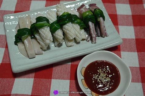 오징어숙회 쪽파말이♪