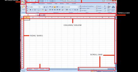 Tutorial Dan Belajar Microsoft Excel Layout Microsoft Excel 2007