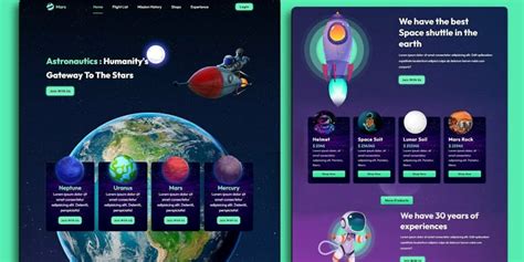 Build A Responsive Space Travel Agency Website Html Css And Javascript
