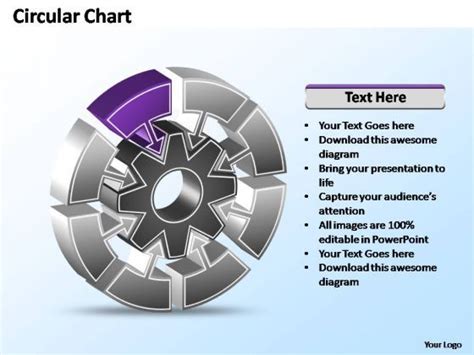 PowerPoint Template Process Interconnected Circular Chart Ppt Slide