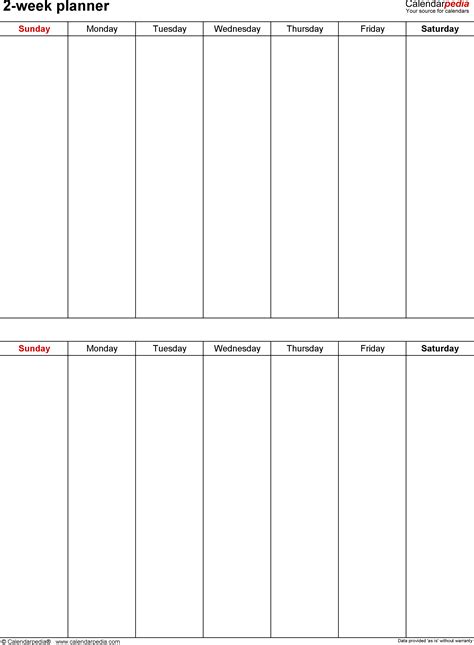 Free Weekly Planners In Pdf Format 20 Templates