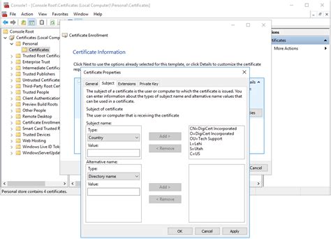 Generate A Csr Via Mmc Certificate Snap In Using Windows