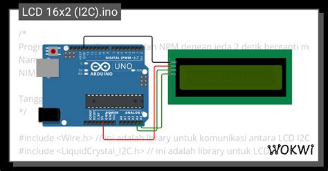 PROGRAM LCD INDRI SH Wokwi ESP STM Arduino Simulator