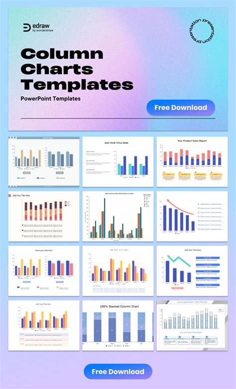 Column Charts Templates Powerpoint Templates Templates Powerpoint