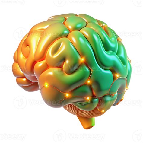 Vibrant Rustic A Holographic Projection Of A Human Brain Rotating