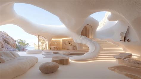 Exploring The Essence Of Normalist Architecture Through A Stylish Living Room With A Large White