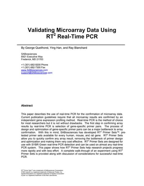 Microarray Validation Pdf