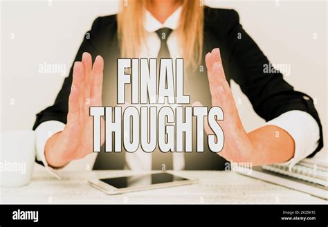 Text Caption Presenting Final Thoughts Business Concept Conclusion