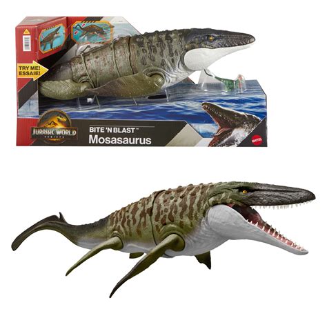 Jurassic World Rebirth Bite N Blast Mosasaurus Action Figure And Mini