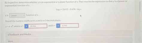 Solved By Inspection Determine Whether Y Is An Exponential Chegg Com