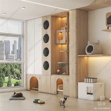 现代猫爬架3d模型下载【id 1161338435】 知末3d模型网