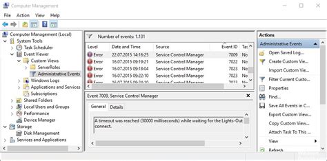 how to troubleshoot event id 7009 a timeout was reached 30000 milliseconds on windows 10
