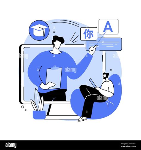 Foreign Language Workshop Abstract Concept Vector Illustration Stock